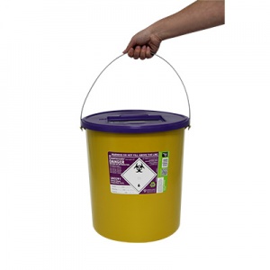 Daniels Purple 22L Cytotoxic Sharps Bins - LabWorld.co.uk