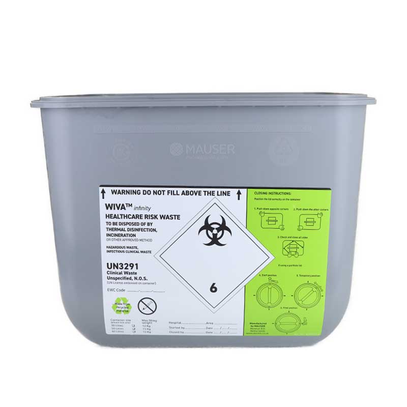 WIVA Yellow 30L Clinical Waste Bin Only - LabWorld.co.uk