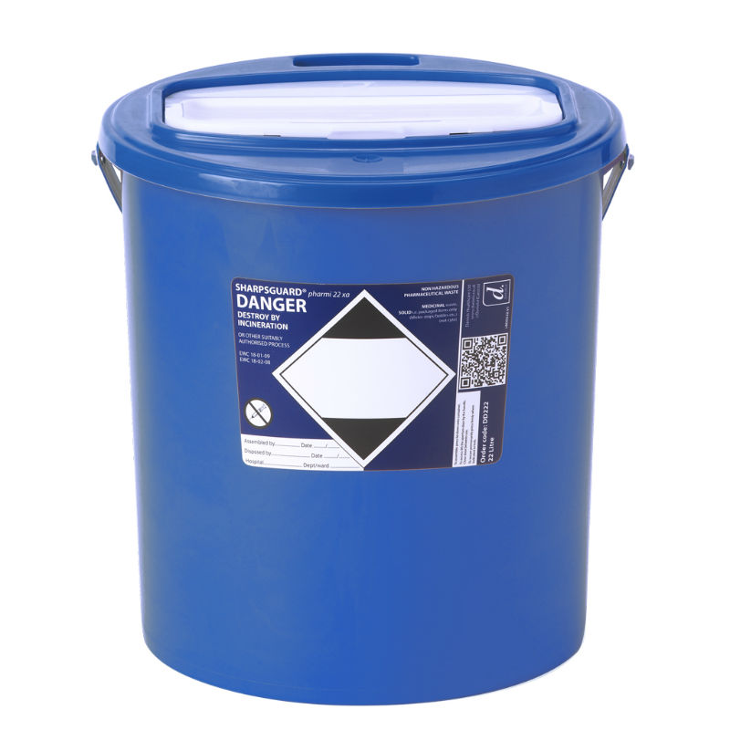 Daniels 22L XA Pharmaceutical Waste Bins - LabWorld.co.uk