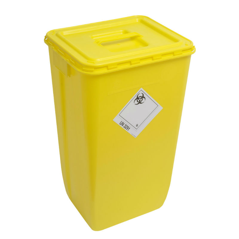 WIVA Yellow 60L Clinical Waste Bin - LabWorld.co.uk