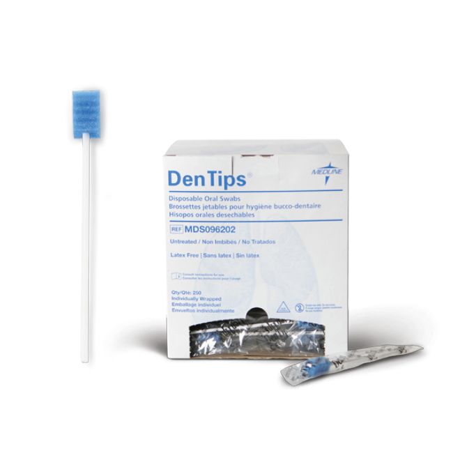 Medline DenTips Untreated Oral Swabs 1000pk - LabWorld.co.uk