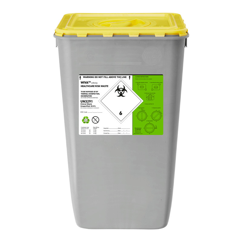 Daniels WIVA Infinity Grey 60L Waste Bin - LabWorld.co.uk