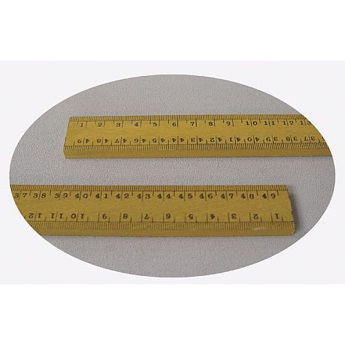 Metric Wooden 0.5m Ruler - LabWorld.co.uk
